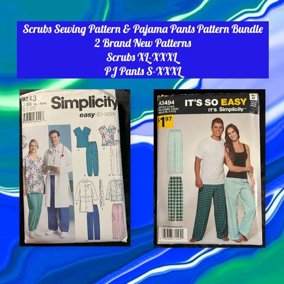 Simplicity | Office | Simplicity Scrubs Sewing Pattern Pajama Pants ...